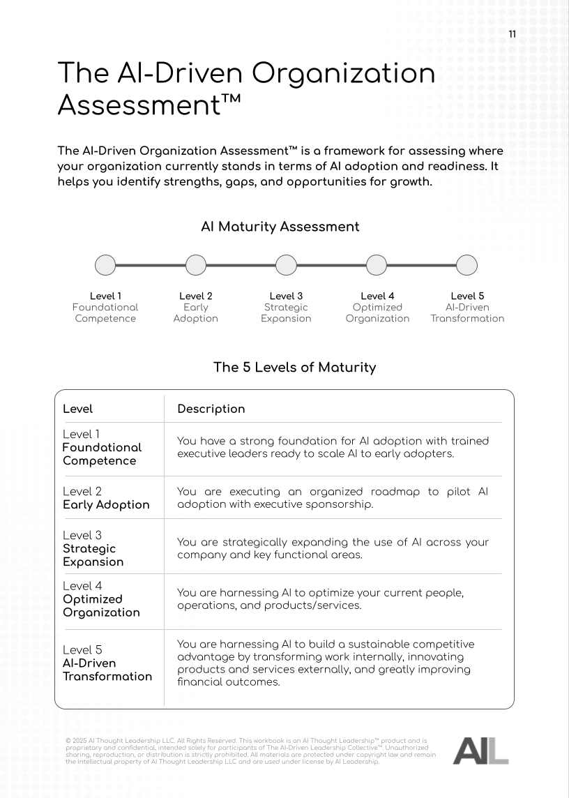 AI-Driven Organization Benchmark